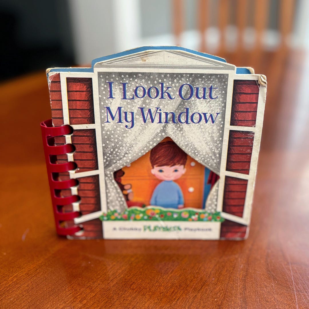 Vintage 1964 "i Look Out My Window" Chunky Playbook by Playskool ...