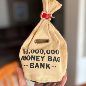 Vintage Coin Bank 1,000,000 Money Bag Bank Novelty Piggy Bank - Etsy