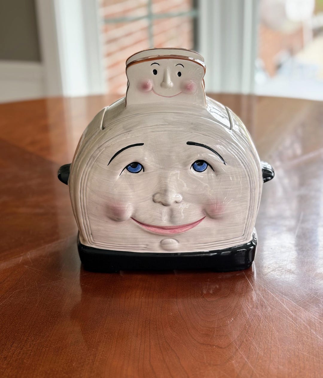 Vintage Clay Art Smiling Toaster and Toast Cookie Jar – Ceramic 1996 - Etsy