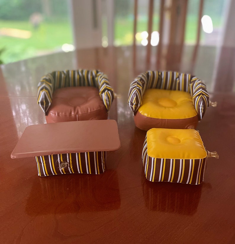 Vintage Blow up Doll Furniture Vintage Zee Toys 1977 Puff'n Play Den ...