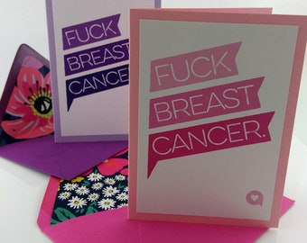 Breast cancer card | Etsy