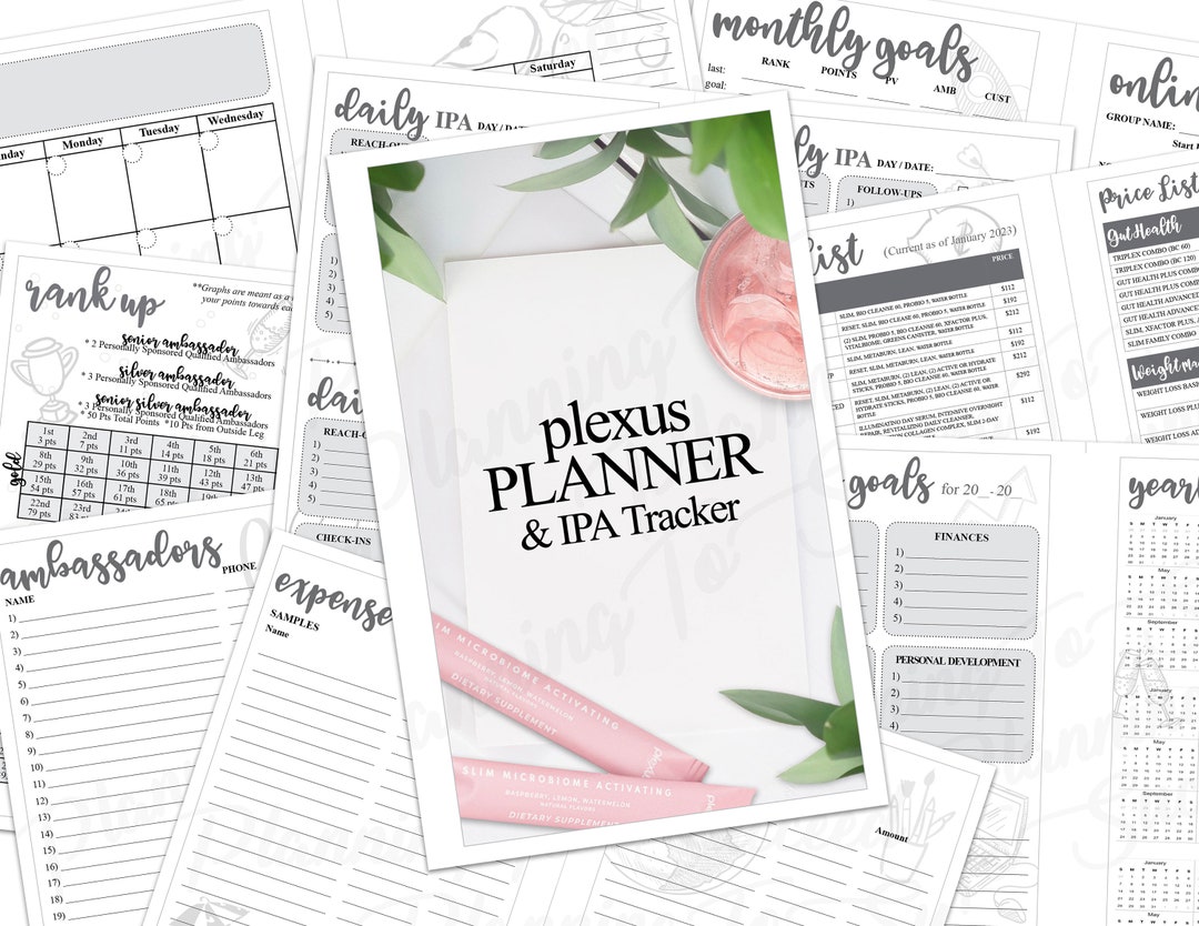 Plexus Planner and IPA Tracker - Etsy