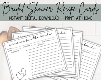 Recipe for the Bride | Bridal Shower - Etsy