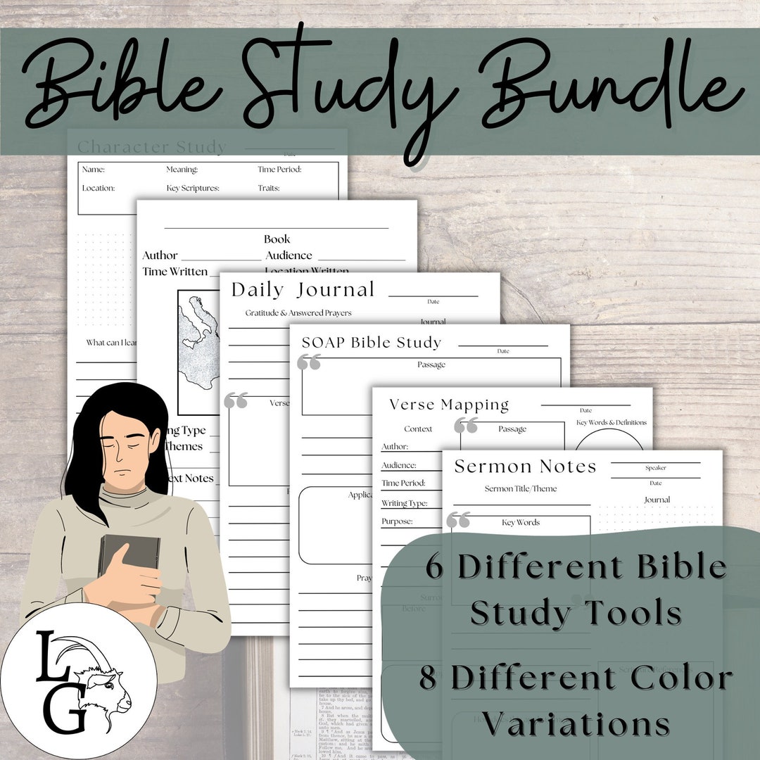 Bible Study Bundle ~ Printable Study Tools: SOAP, Verse Mapping ...