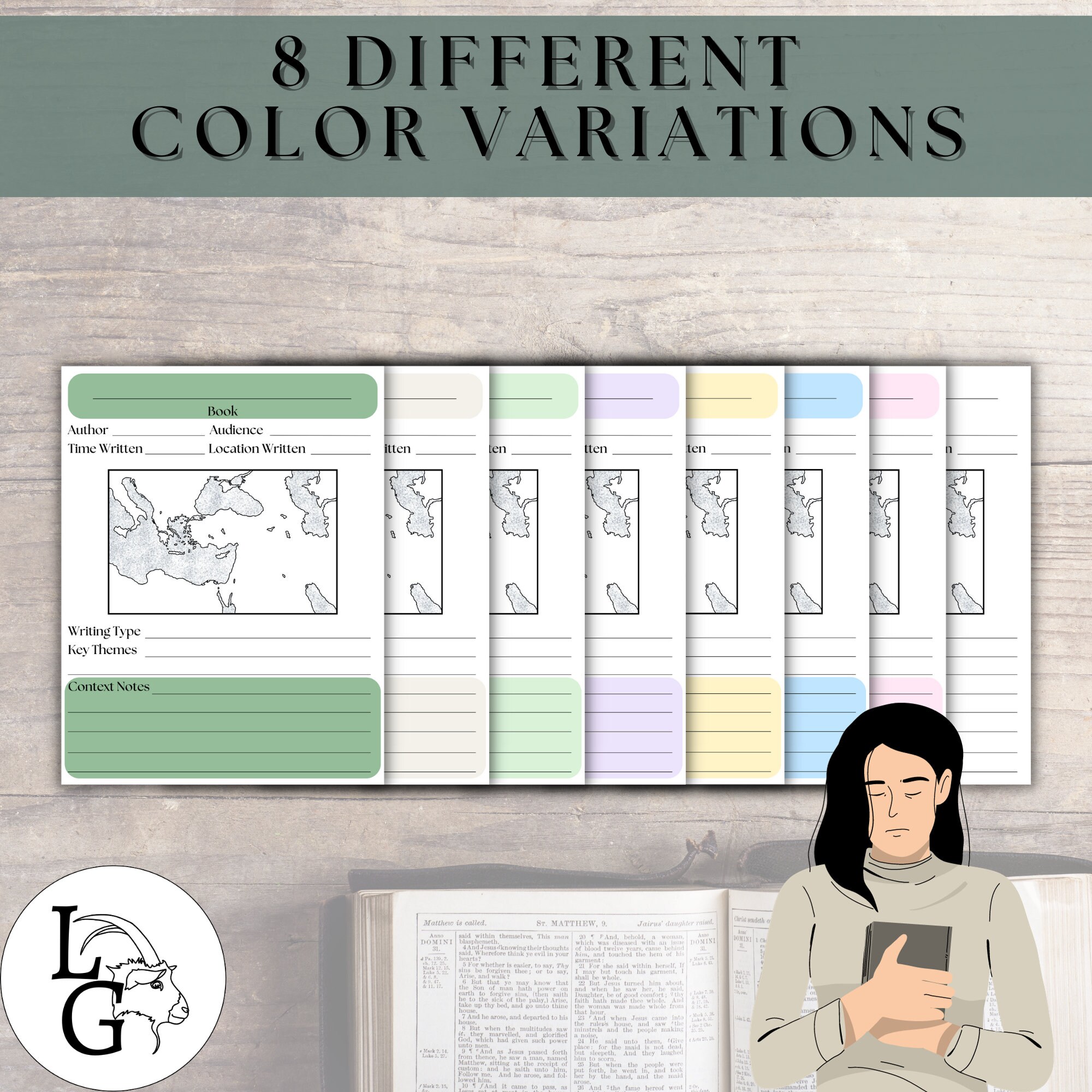 Bible Study Bundle ~ Printable Study Tools: SOAP, Verse Mapping ...