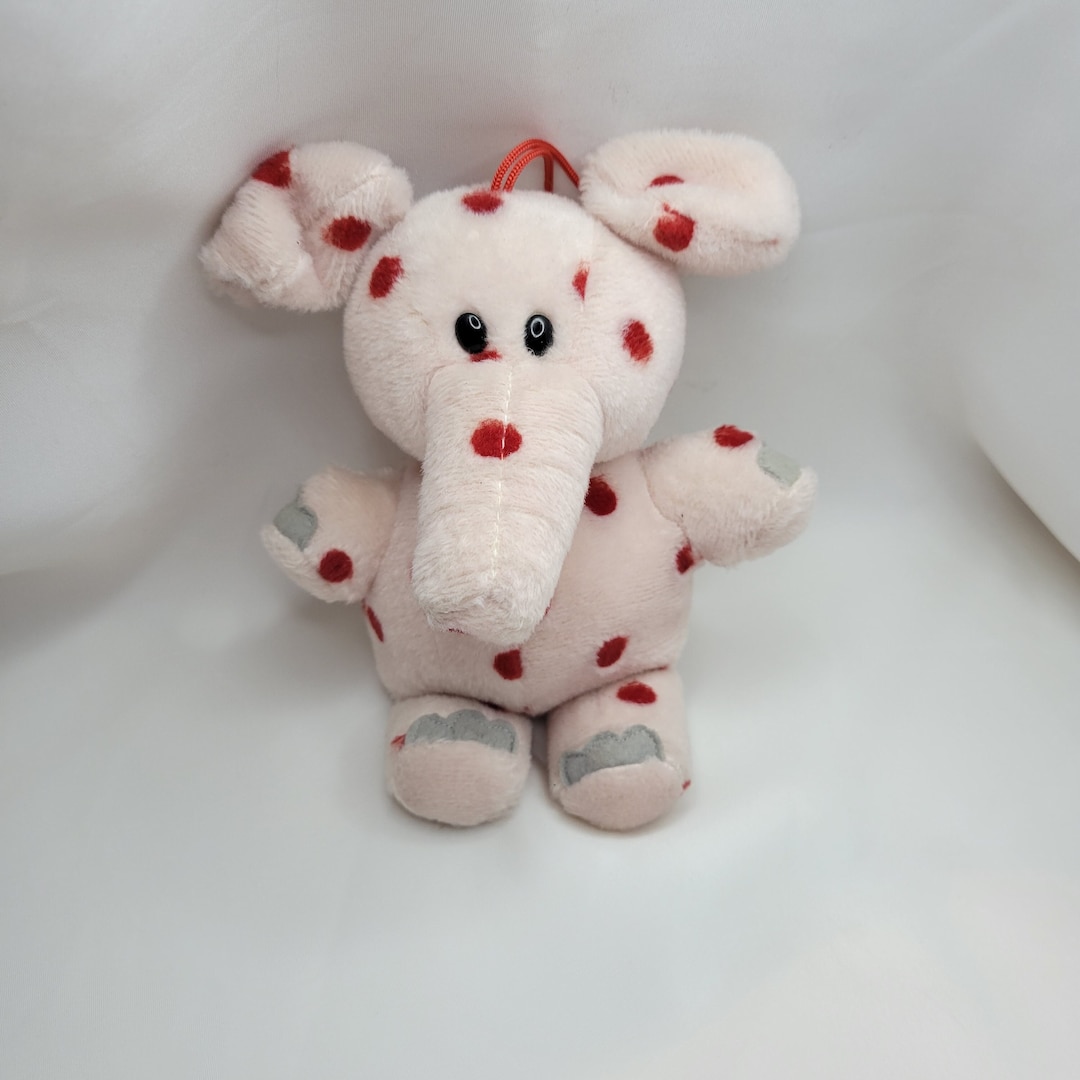 Pink Spotted Elephant Stuffins Toys Vintage Plush Toy - Etsy