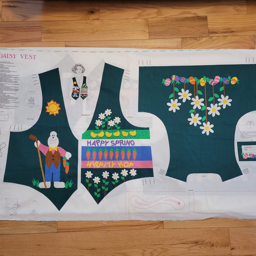 Cranston Fabric Panels Fabric Vest Kit Daisy Vest DIY Dream - Etsy