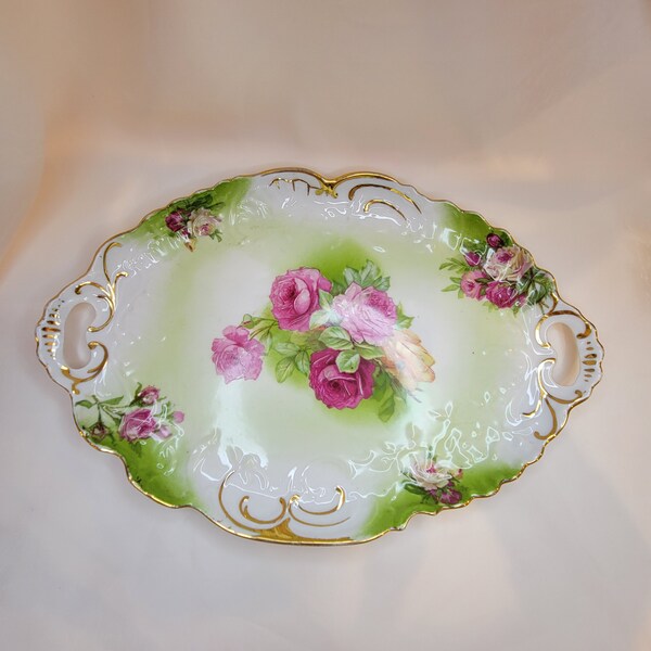 Pink Floral Platter - Etsy