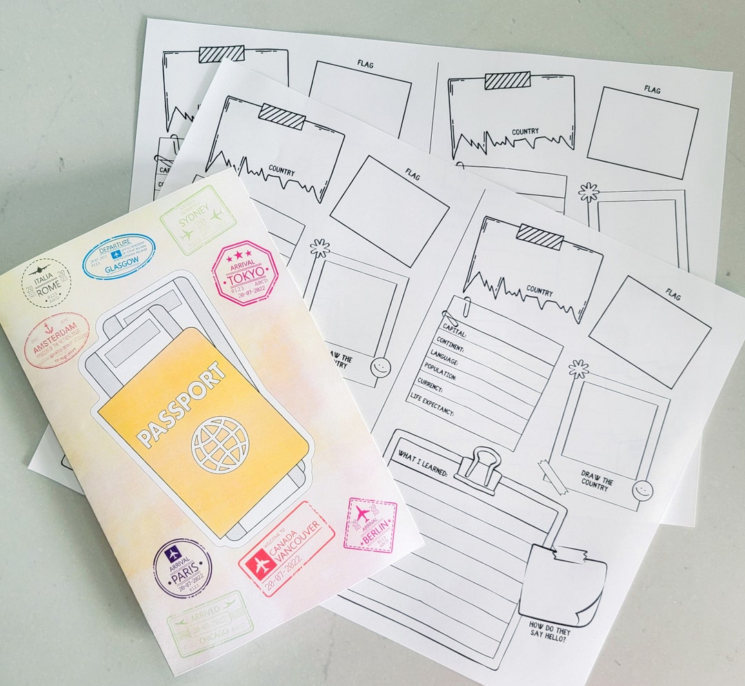 Printable Homeschool Passport Book (digital Download) - Etsy