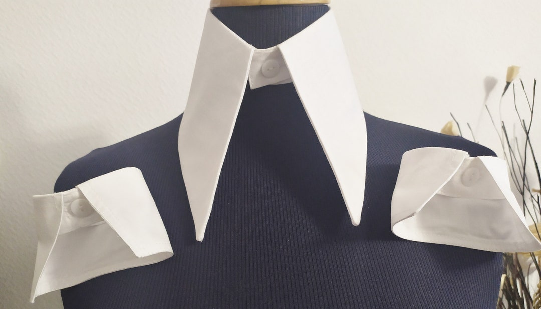 Pretty White Cotton False Collar and Cuffs Set - Etsy