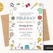 Field Day Invitation | Digital Invitation Birthday | Canva Template ...
