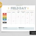 Field Day Score Sheet | Digital Invitation Birthday | Canva Template ...