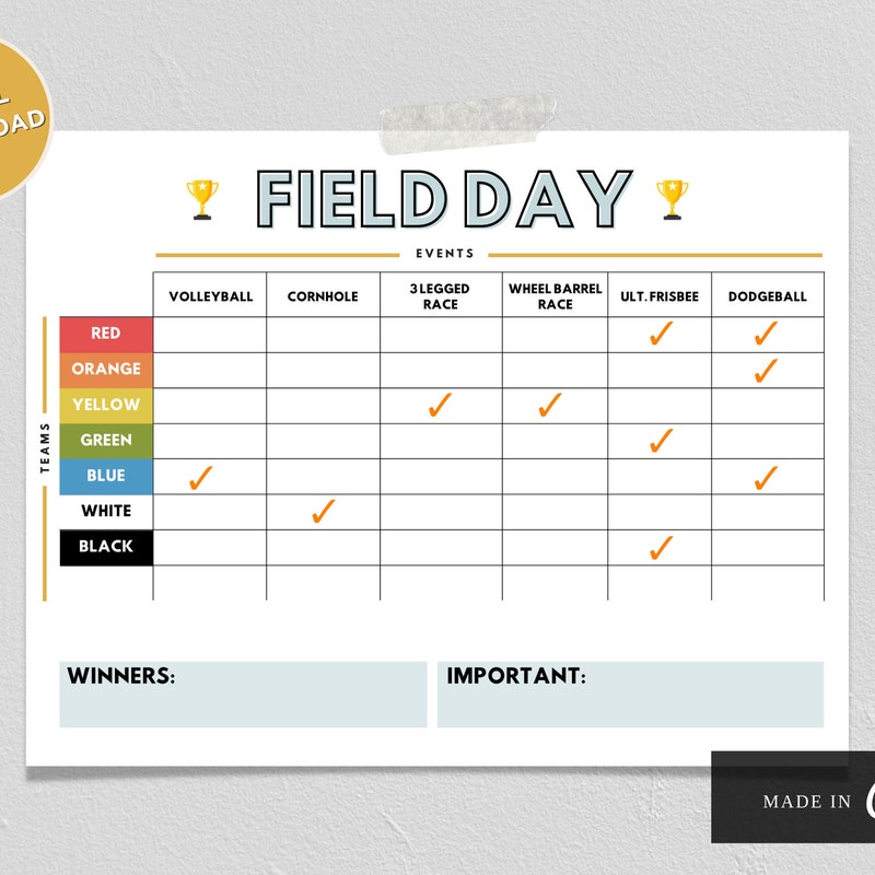 Field Day Poster - Etsy