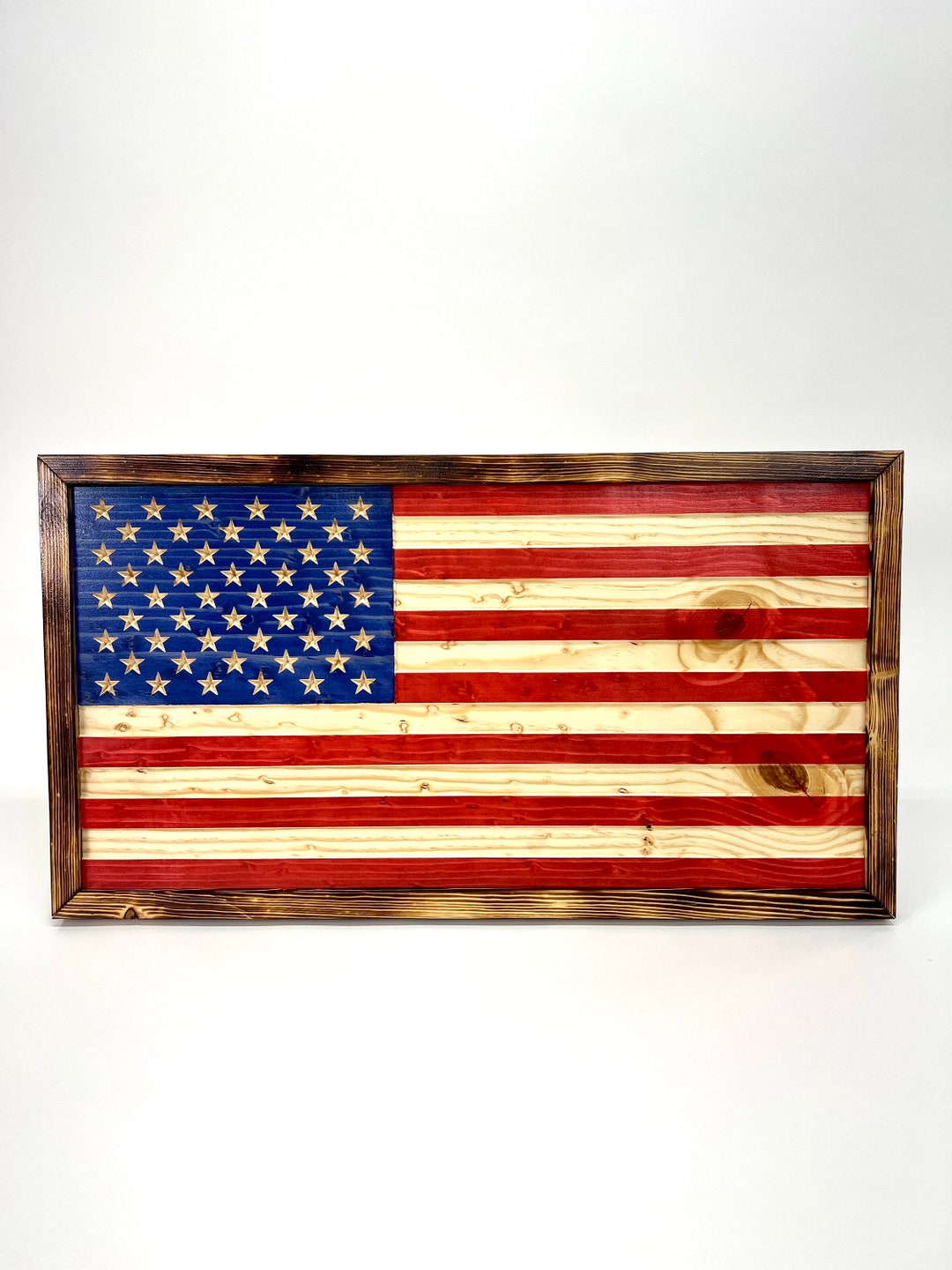 Custom Handmade Wood Flag USA - Etsy