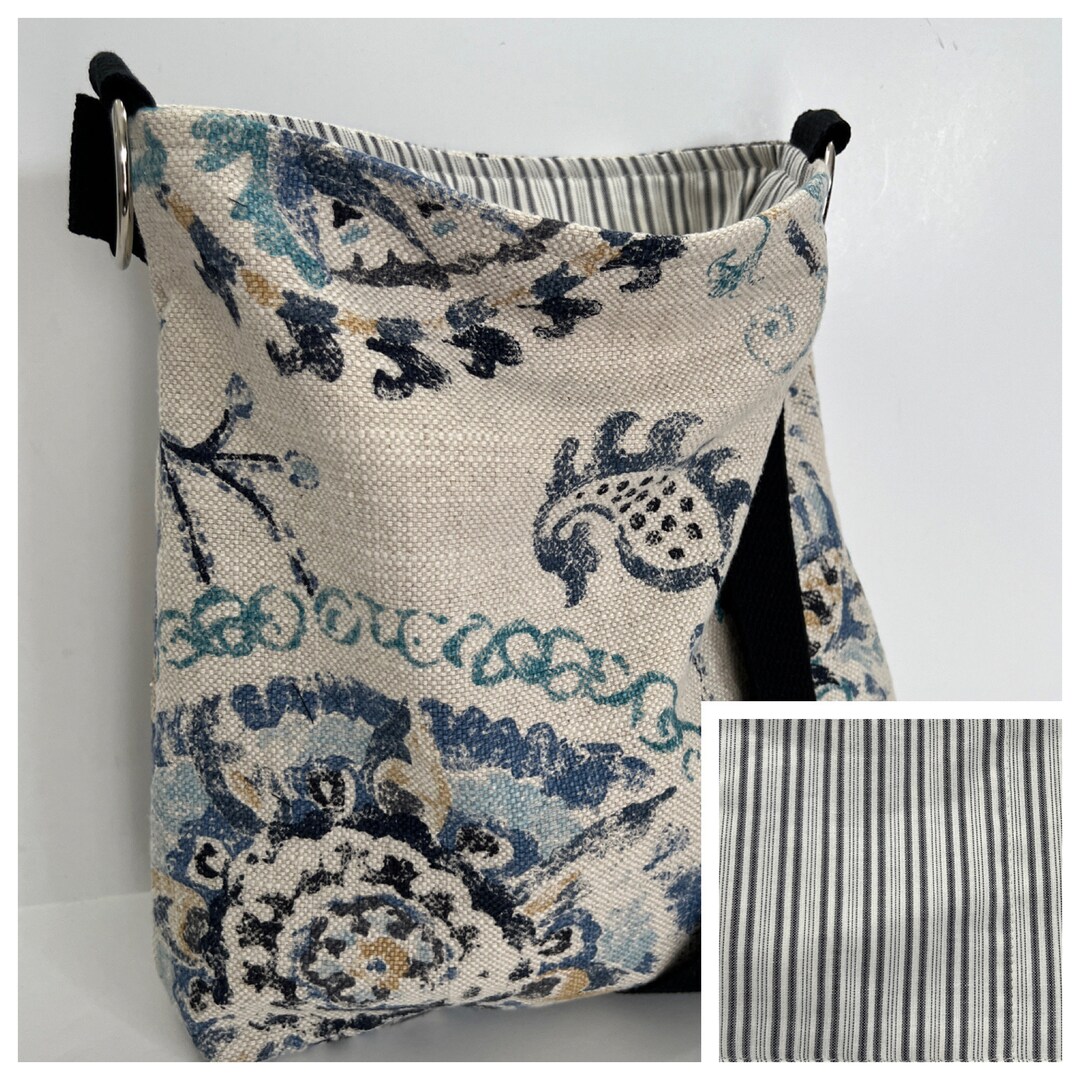 Linen Crossbody Bag, Washable Linen Purse, Shoulder Bag, Foldable Purse ...