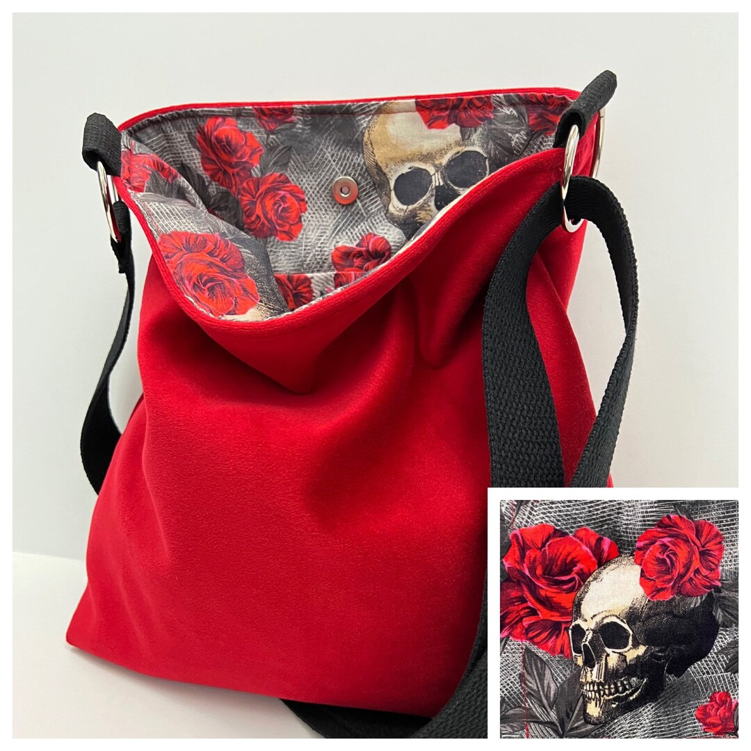 Velvet Crossbody Bag, Washable Cloth Purse, Over the Shoulder Purse ...