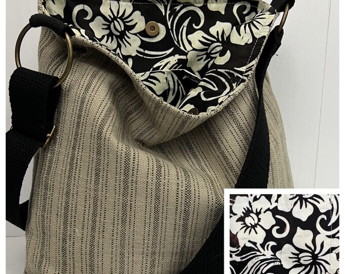Crossbody Purse, Linen Purse, Washable Purse, Over the Shoulder Purse ...