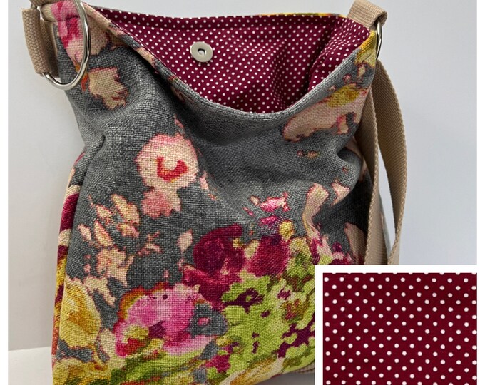 Linen Crossbody Bag, Linen Purse, Shoulder Bag, Washable Crossbody ...