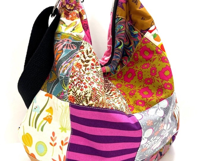 Patchwork Quilt Hobo Bag: Upcycled Cotton Shoulder Bag - Etsy