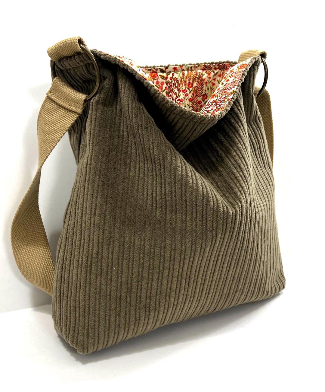 Corduroy Crossbody Purse, Purse for Fall, Washable Cloth Shoulder Purse ...