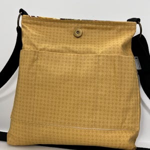 Floral Linen Crossbody Purse, Washable Cloth Shoulder Bag, Large ...