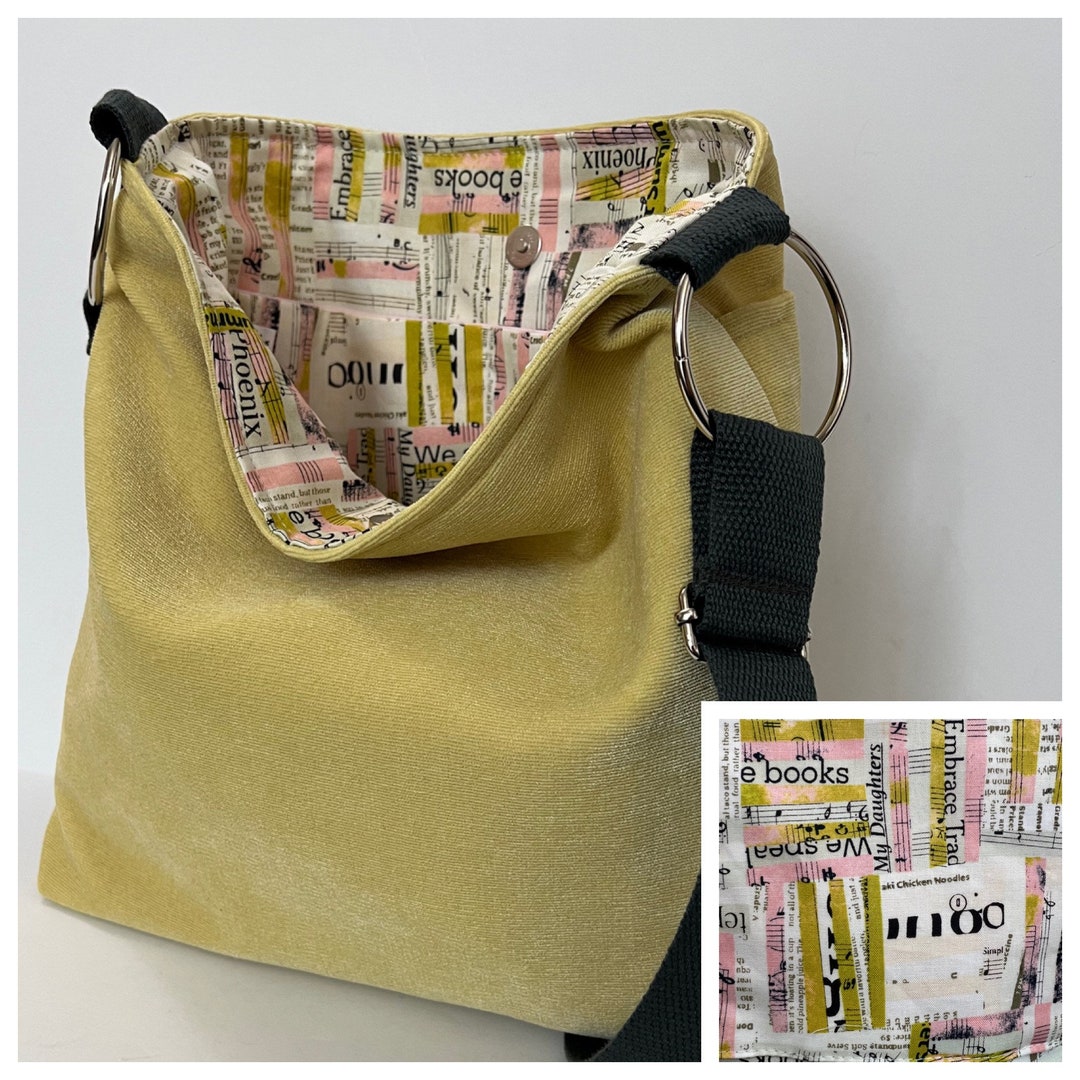 Velvet Crossbody Purse Washable Cloth Purse Over the - Etsy