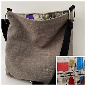 Linen Crossbody Purse Washable Cloth Purse Over the Shoulder - Etsy