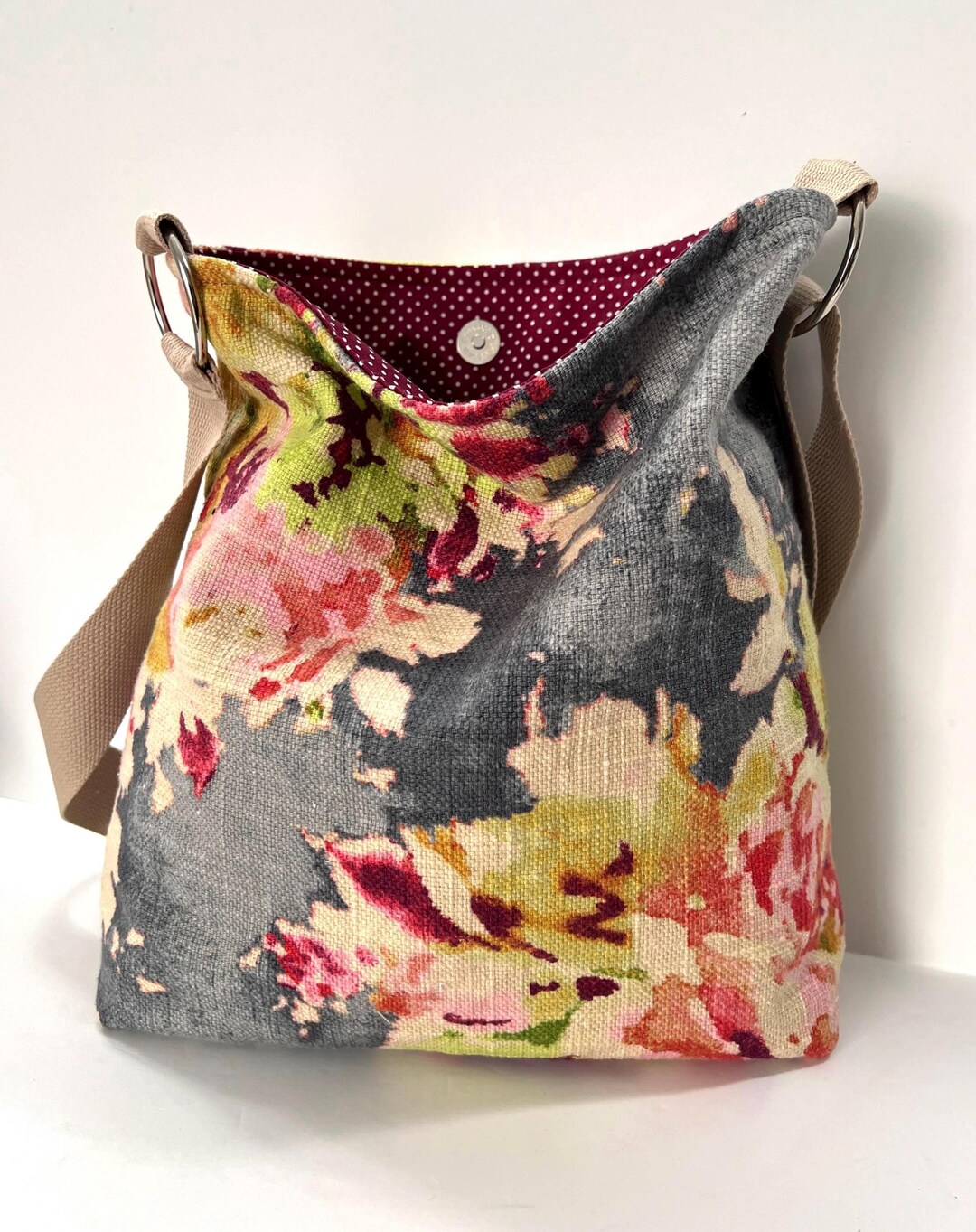 Linen Crossbody Bag, Linen Purse, Shoulder Bag, Washable Crossbody ...