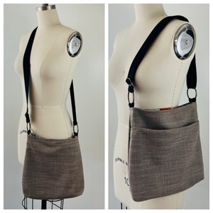 Linen Crossbody Purse Washable Cloth Purse Over the Shoulder - Etsy