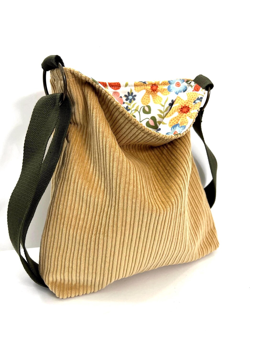 Corduroy Crossbody Purse, Purse for Spring, Washable Cloth Shoulder ...