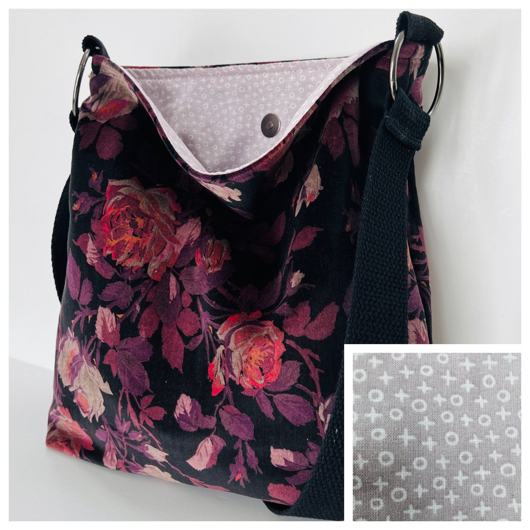 Velvet Crossbody Bag Washable Cloth Purse Over the Shoulder - Etsy Canada