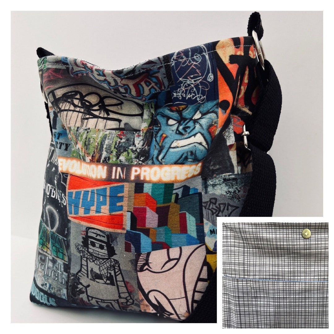 Denim Crossbody Purse, Washable Purse, Over the Shoulder Purse ...