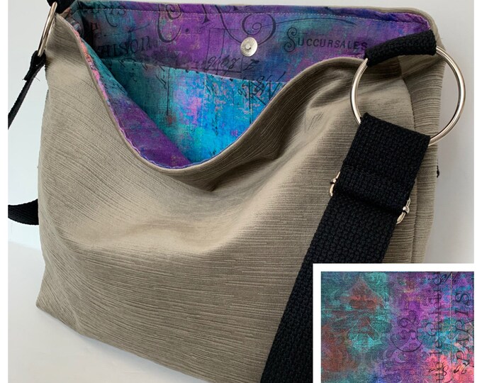 Velvet Crossbody Purse, Washable Cloth Purse, Over the Shoulder Purse ...