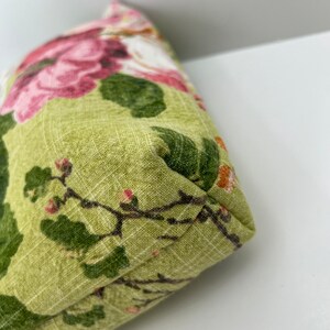 Linen Crossbody Purse, Large Floral Printed Linen Purse, Cloth Shoulder ...