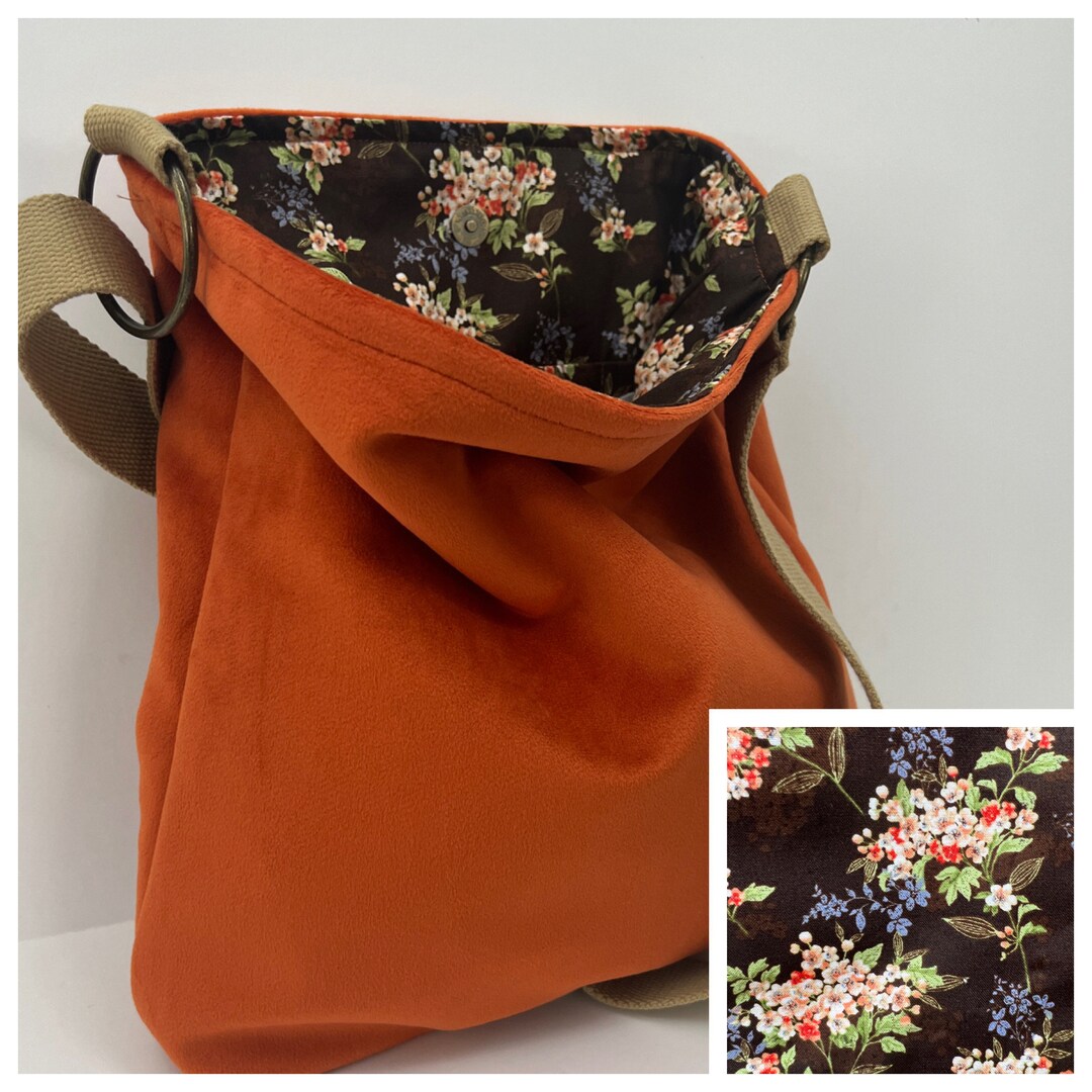Velvet Crossbody Purse Washable Cloth Purse Over the - Etsy