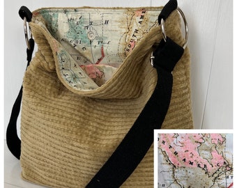 Crossbody Purse Linen Purse Washable Purse Over the - Etsy