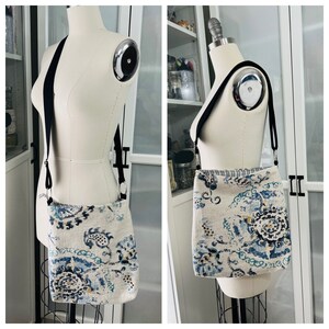 Linen Crossbody Bag, Washable Linen Purse, Shoulder Bag, Foldable Purse ...