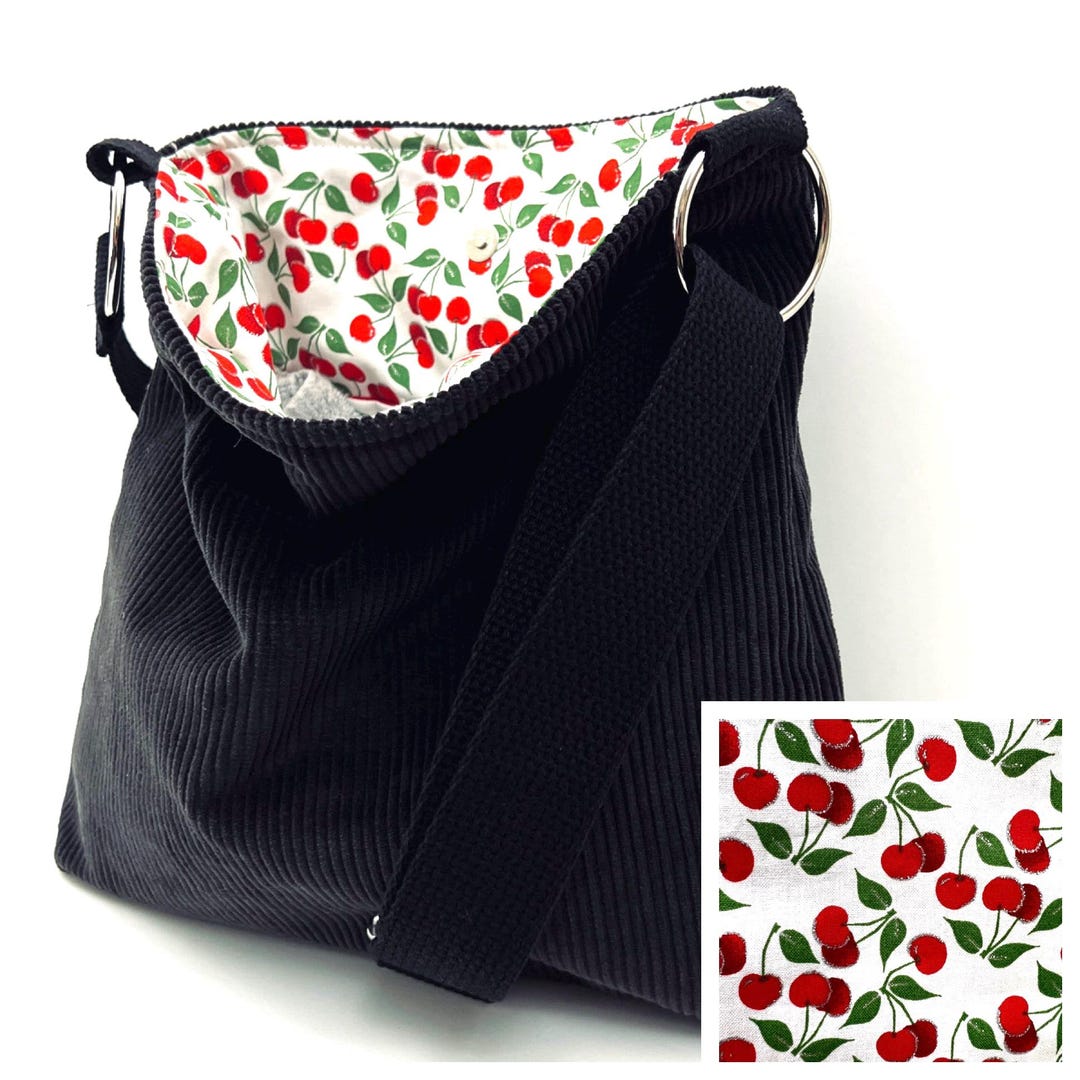 Corduroy Crossbody Purse, Washable Cloth Purse, Fabric Shoulder Bag ...