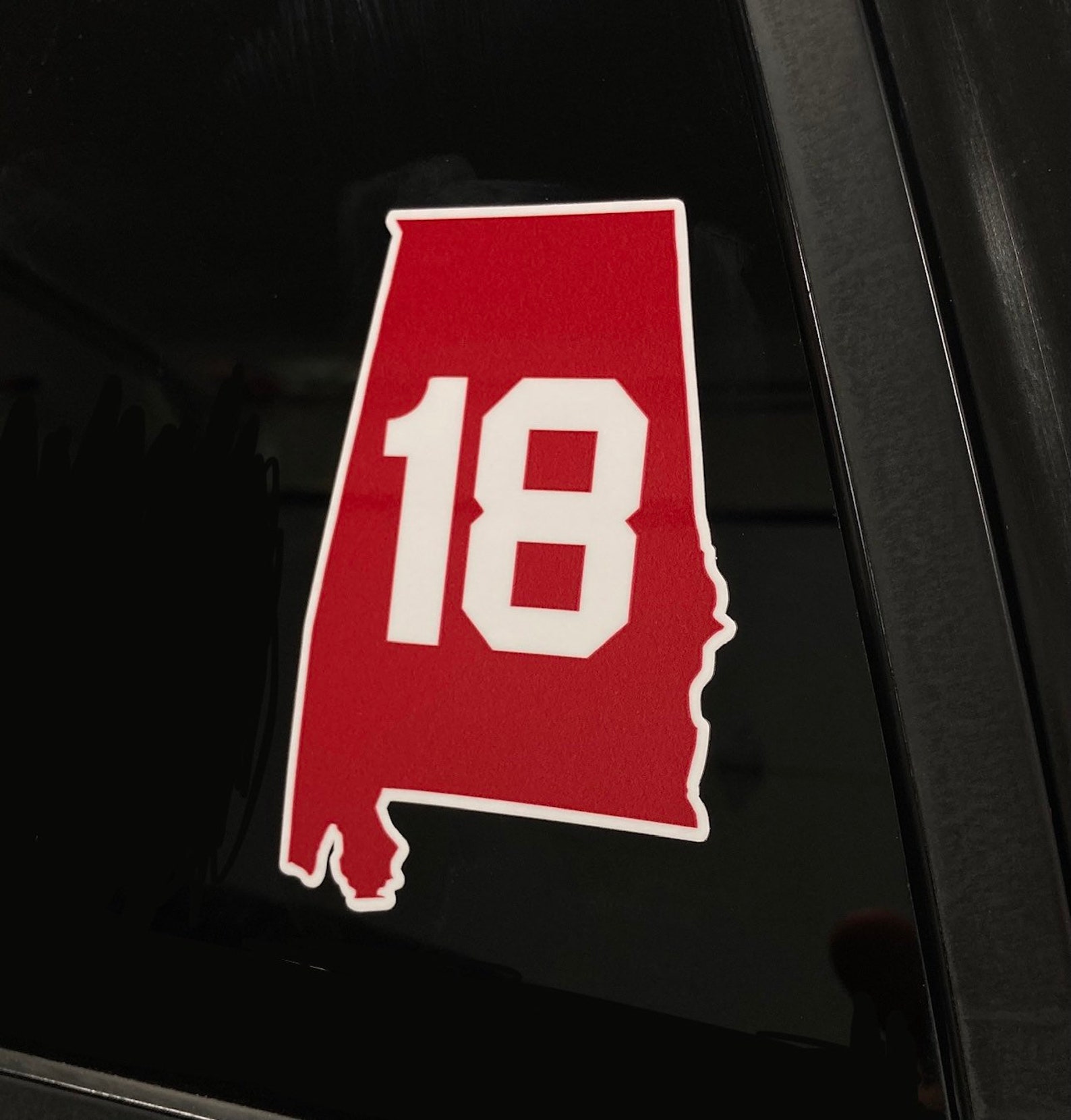 Alabama Crimson Tide 18 State Outline Sticker Decal Weatherproof 4 ...