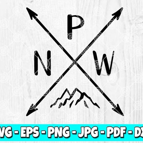 Pacific North West SVG PNW Svg Mountains Mountain SVG - Etsy