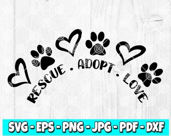 Adopt Foster Rescue Svg - Etsy