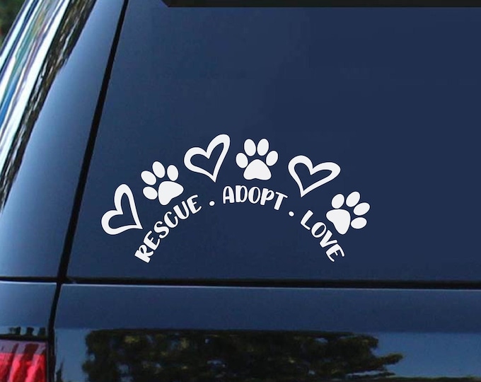 Foster Family Adopt Paw Print Vinyl Decal Sticker - Etsy