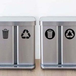 Garbage and Recycle Decal Set | Garbage Sticker | Vinyl Decals ...