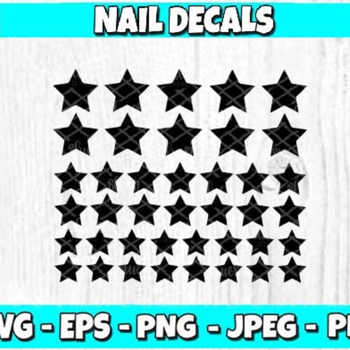 Stars SVG Nail Decal Svg Nail Art Svg Star Svg Clipart - Etsy