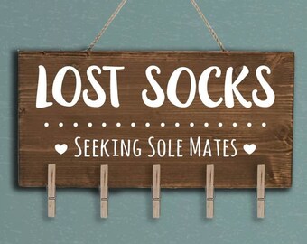 Lost Socks Sign Decal Sticker Laundry Room Decal Spare - Etsy