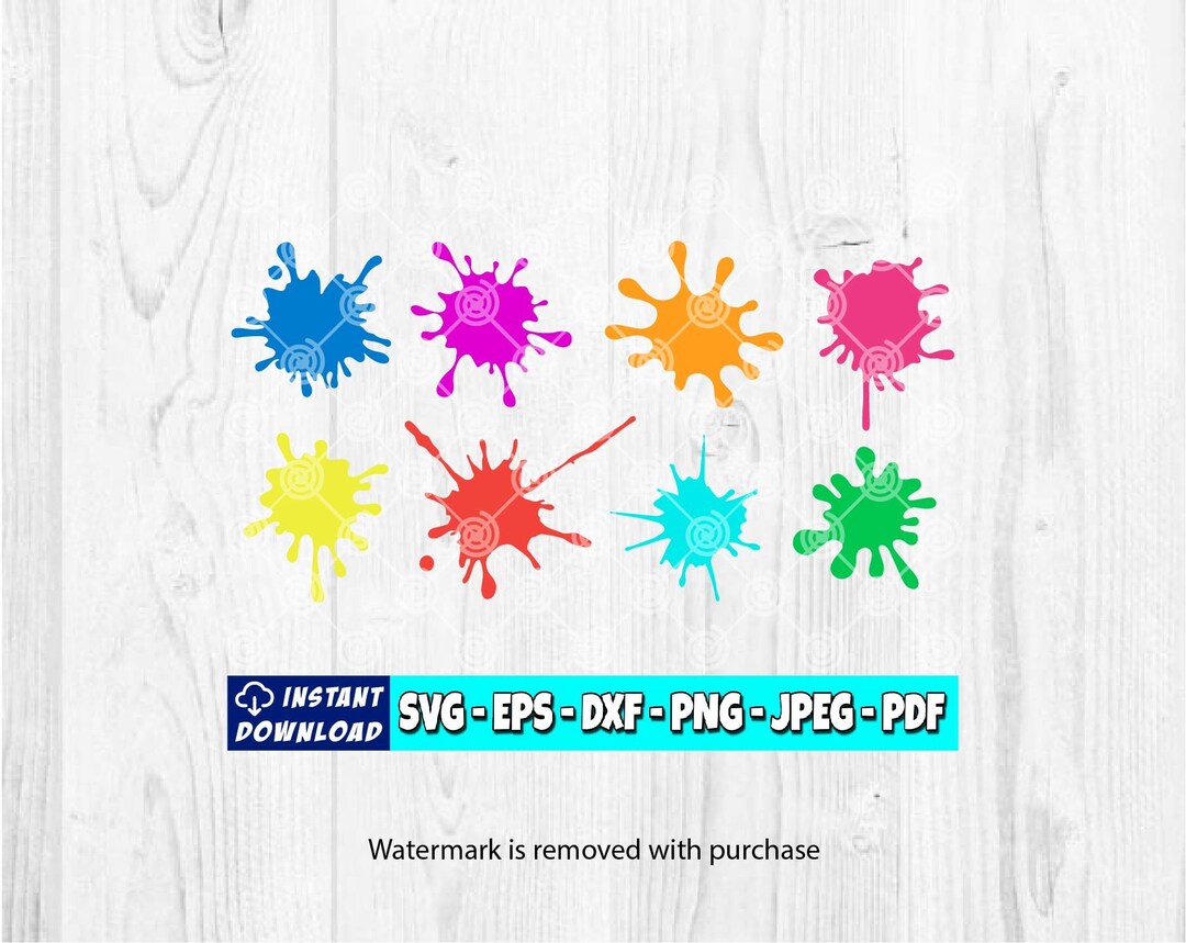 Colorful Paint Splatter SVG Bundle: Art Clipart (digital Download) - Etsy
