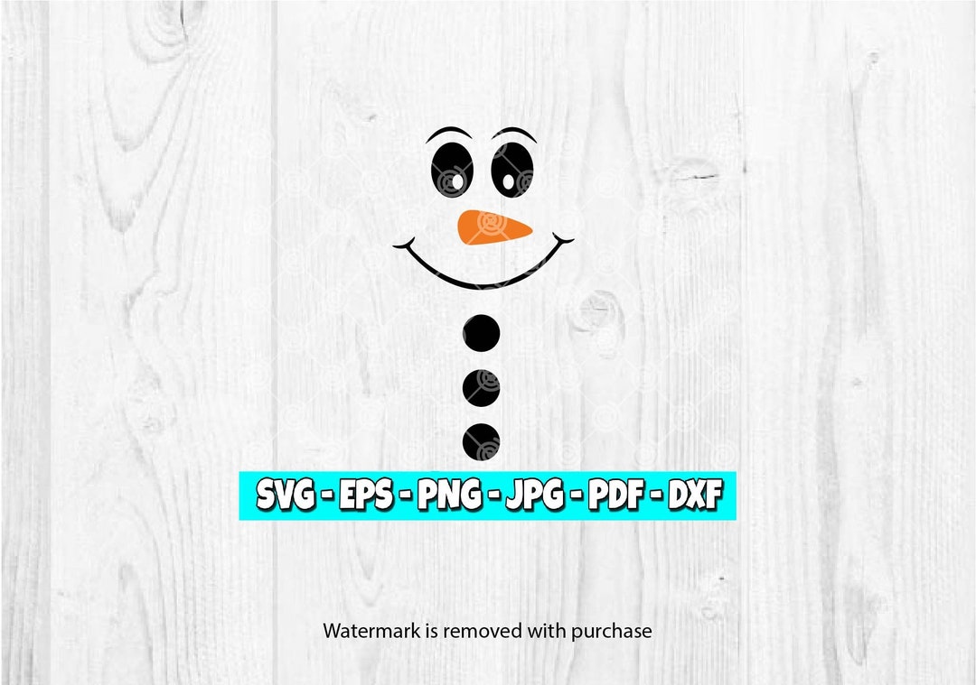 Snowman Face & Buttons SVG Snowman Clipart Christmas Svg Digital ...