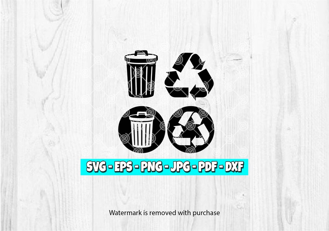 Basura y reciclaje SVG / Cocina svg / Reciclar svg / Basura - Etsy España