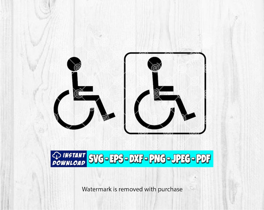 Handicap Symbol SVG Wheelchair Svg Handicapped Sign Disabled Signs ...