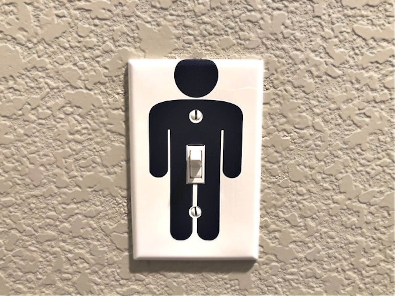 Male Light Switch Cover Plate Men's Room Gag Gift - Etsy